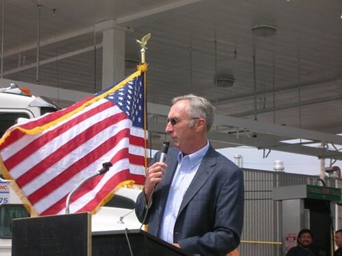 Ed Burke of Dennis K. Burke Inc. receives the AltWheels Green Fleet ...
