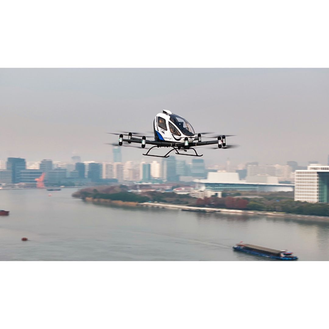 EHang’s EH216-S Pilotless eVTOL Completes Debut Flight in Downtown ...