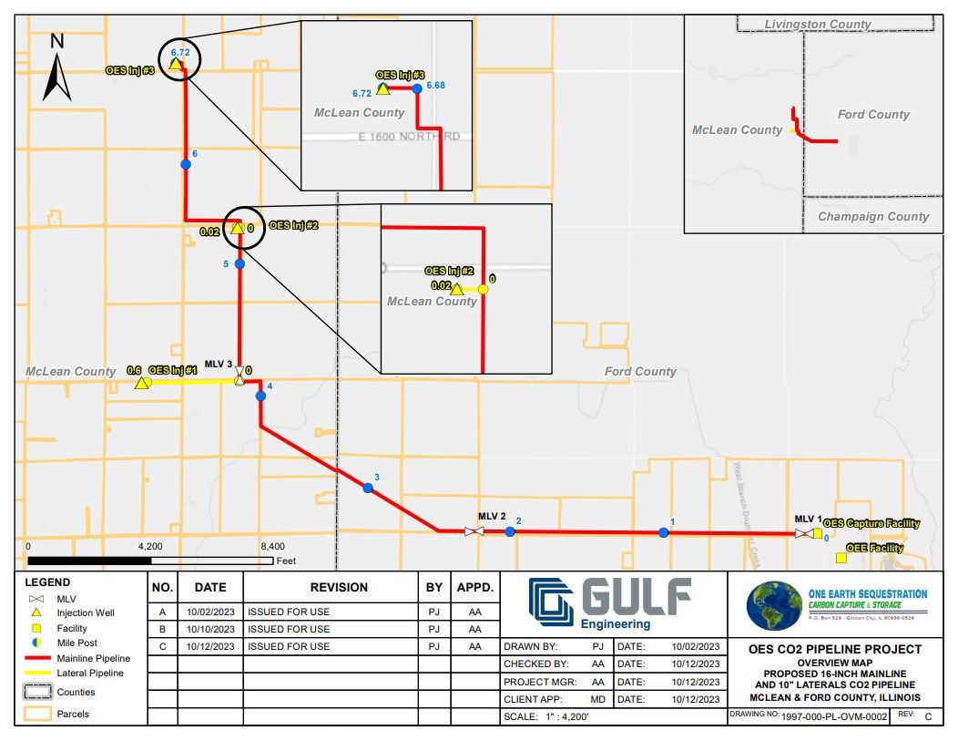 Application filed for proposed One Earth Energy CO2 pipeline project ...