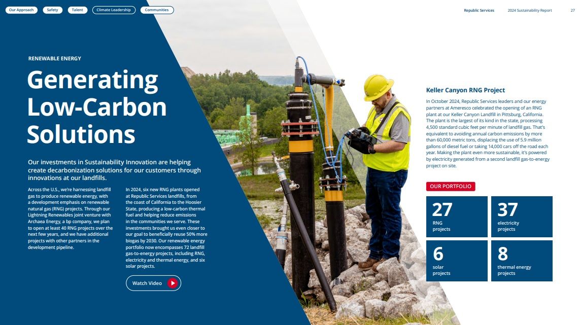 Republic Services reports progress with RNG development | Biomass Magazine
