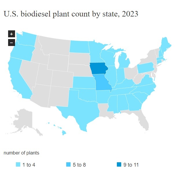 EIA: US biodiesel capacity down in 2023 | Biodiesel Magazine