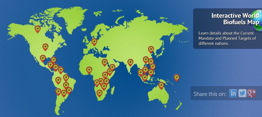 GRFA interactive map shows growth of global biofuel policies | Biomass ...
