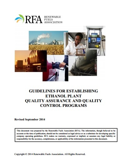 RFA refreshes key guidelines for quality control programs | Biodiesel ...