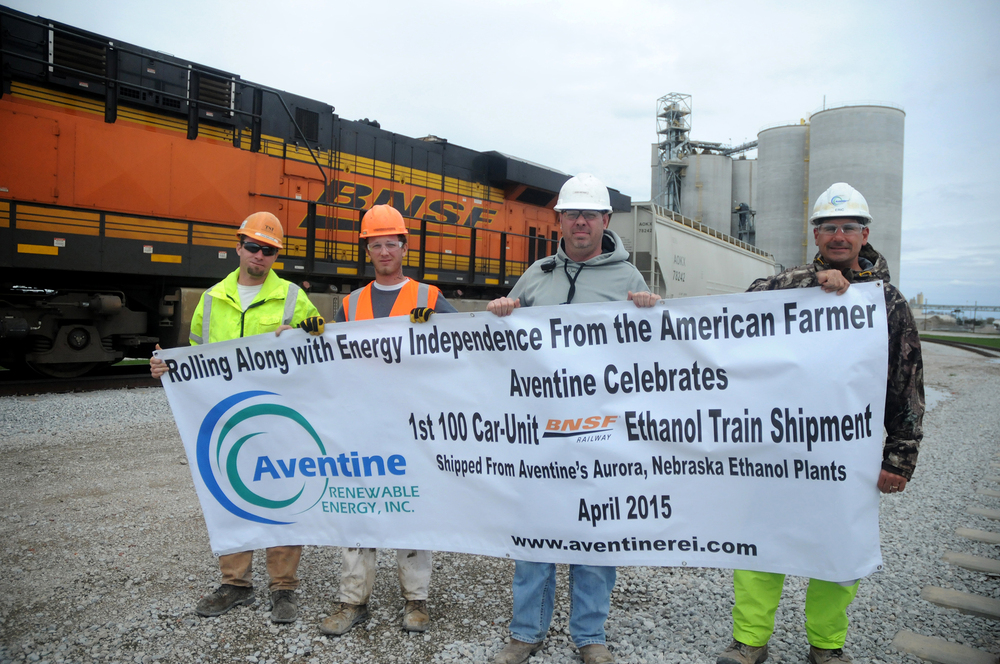 Aventine sends first unit train shipment of ethanol | Ethanol Producer ...